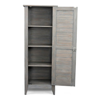 Homestyles Maho Wood Storage Cabinet in Gray - Storage Cabinets - by ...