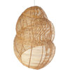 Wicker Coiled Shell Pendant Lamp, Handwoven, Natural Brown - Tropical ...