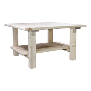 Homestead Collection Cocktail Table With Shelf - Rustic - Coffee Tables ...