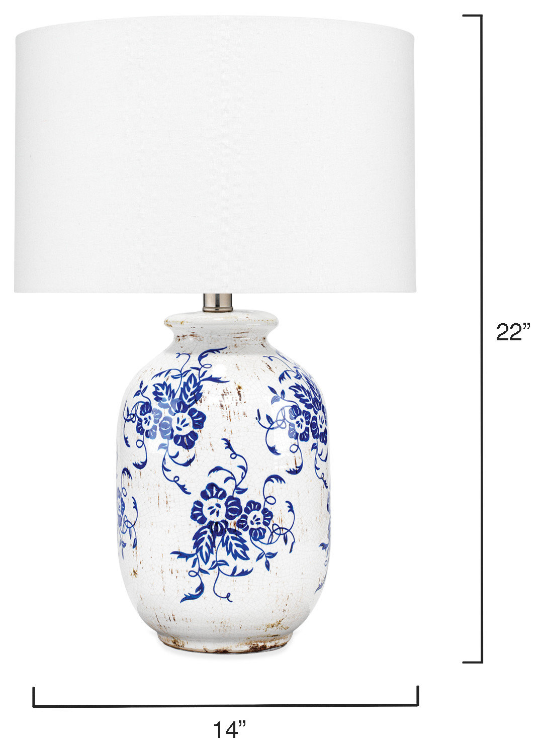 Blue Ceramic Ruth Table Lamp - Farmhouse - Table Lamps - by HedgeApple ...