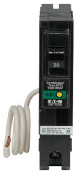 Eaton BRN115AF Combo Arc Fault Circuit Breaker, Type BR-1, 1-Pole, 15A ...