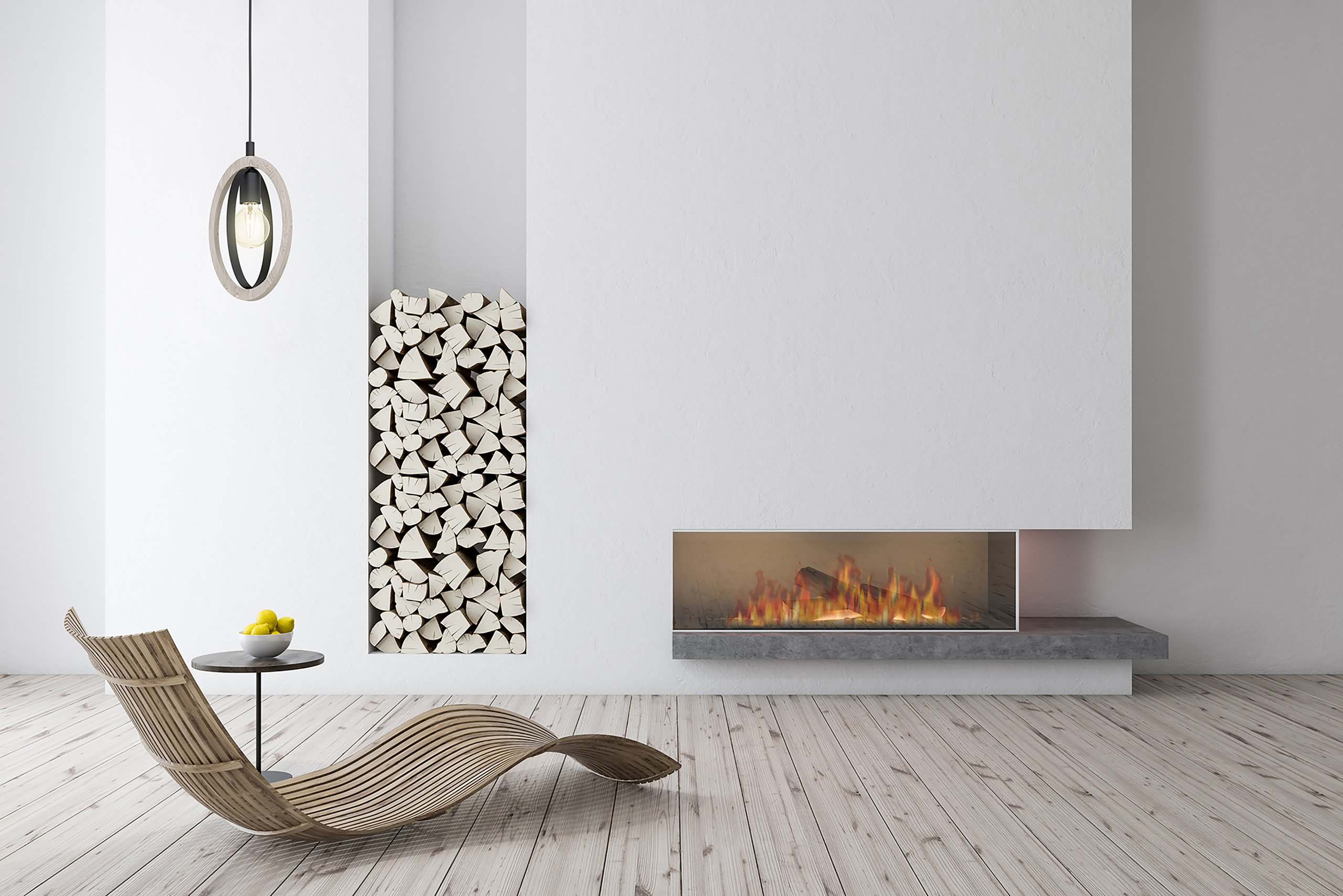 Basildon 1-Light Open Bulb Mini Pendant, Natural Wood, Black Finish ...