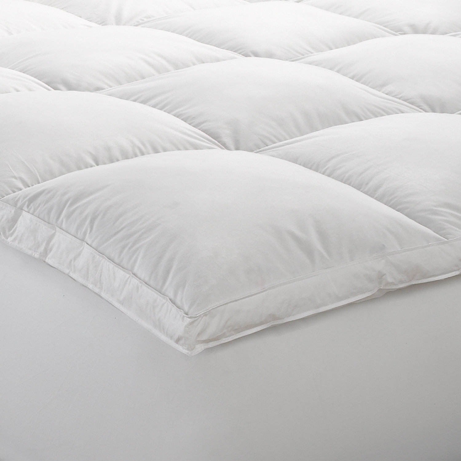 White Goose Down Feather Bed, Queen - Contemporary - Mattress Toppers ...