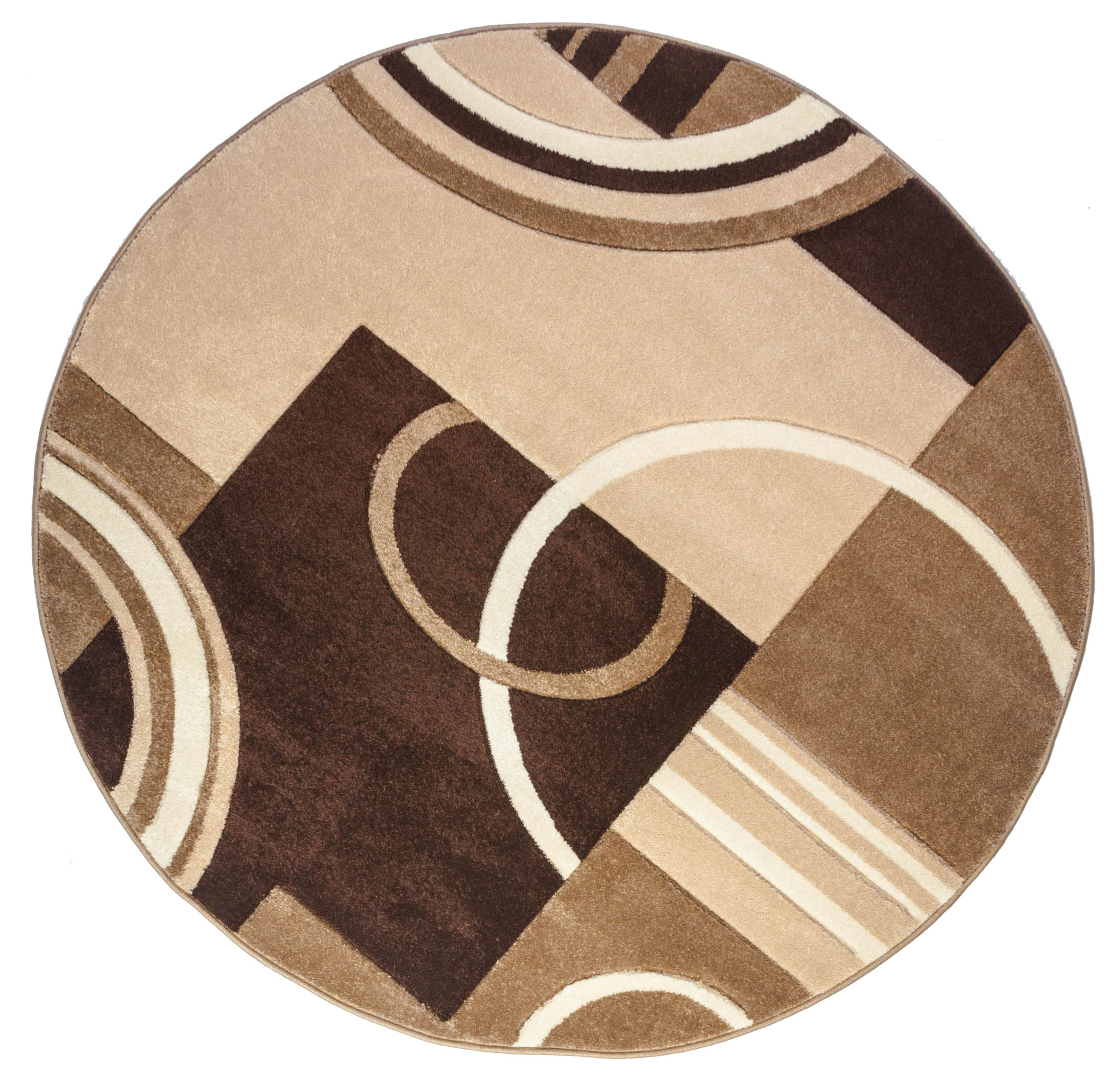 Well Woven Ruby Galaxy Waves Rug, Ivory, 5'3" Round - Contemporary ...
