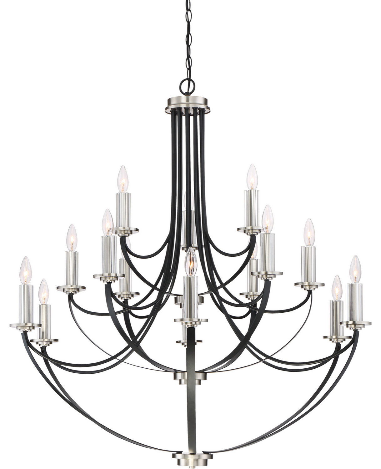 Alana 15-Light Chandelier, Mystic Black - Transitional - Chandeliers ...