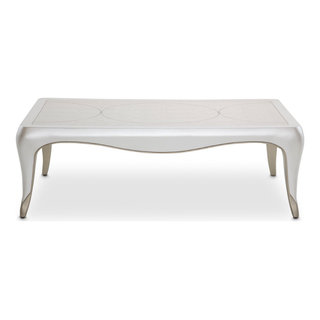 Aico Amini London Place Rectangular Cocktail Table in Creamy Pearl ...