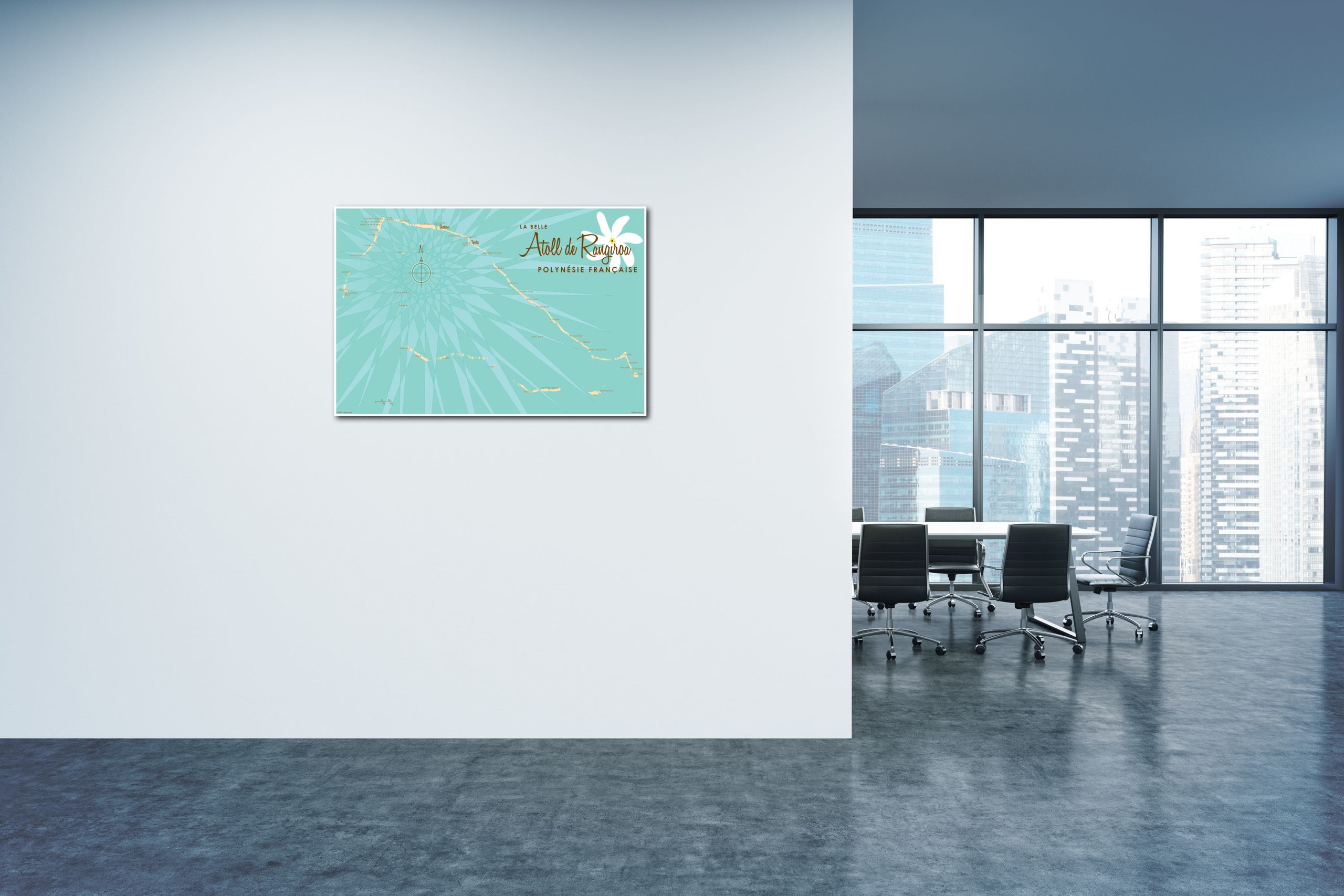 Lakebound Rangiroa Atoll French Polynesia Art Print, 24"x36 ...