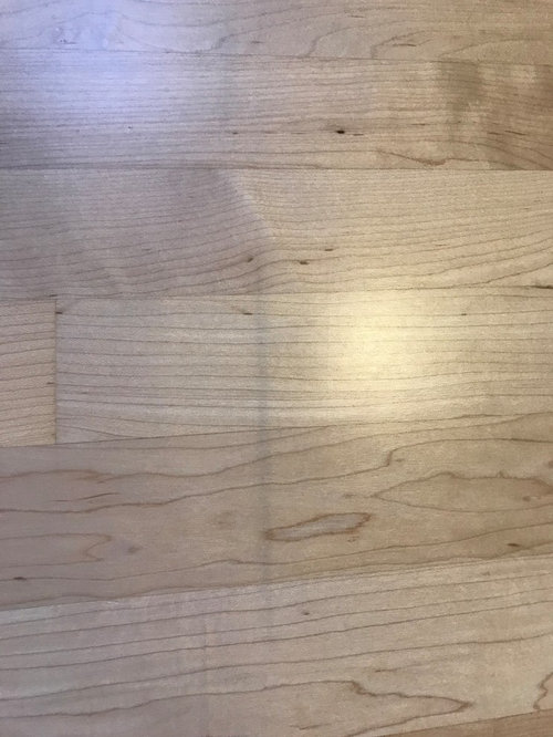 Streaks on newly refinished maple floor!