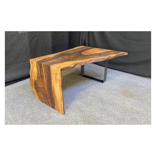 Walnut Waterfall Table - Modern - Living Room - Portland - by Right On ...