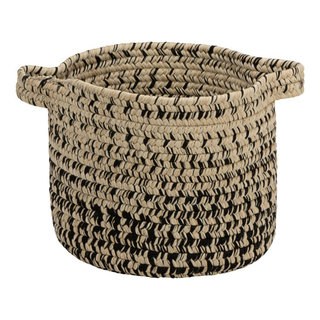 Monet Ombre Basket, Sand/Black 12"x12"x10" - Contemporary - Baskets ...