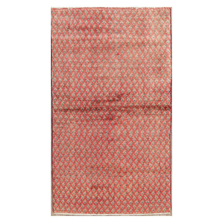 Consigned,All-Over Hand Knotted Medallion Vintage Living Room Area Rug ...