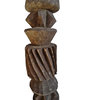 Consigned Carved Wood Tribal Post on Stand - Southwestern - Decorative ...