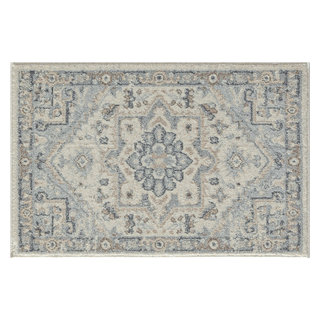 Jin Traditional Oriental Area Rug, 2'x3' - Mediterranean - Doormats ...