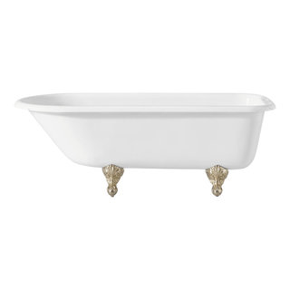 Cheviot Products Traditional Cast Iron Bathtub With Faucet Holes ...