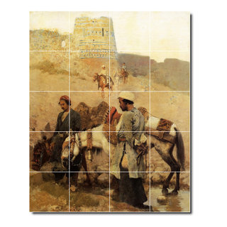 Edwin Weeks City Painting Ceramic Tile Mural #50, 24" Wide x 30" High ...