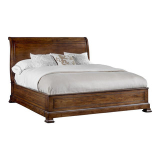 Archivist King Sleigh Bed With Low Footboard - Traditional - Sleigh ...