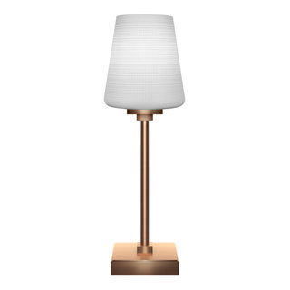 Luna 1-Light Table Lamp, New Age Brass/White Matrix - Transitional ...