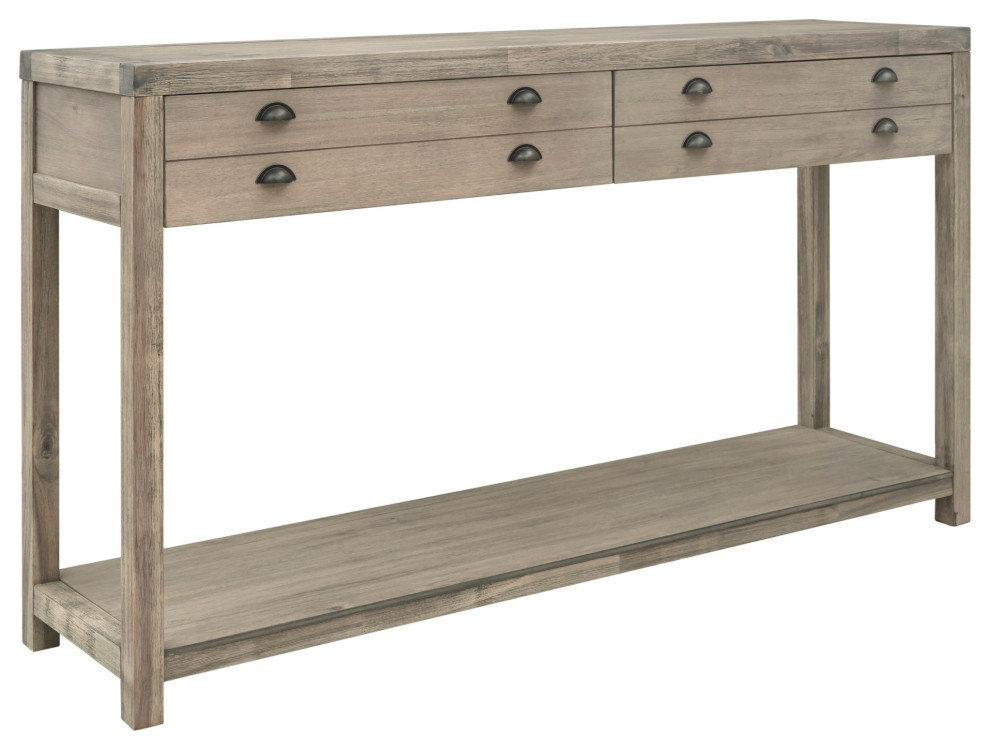 Retro Style Console Table With Two Big Top Drawers And Open Style Shelf ...