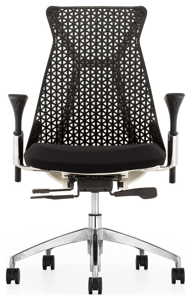Fine Mod Imports Santer Office Chair Flex Back, Black - Contemporary ...