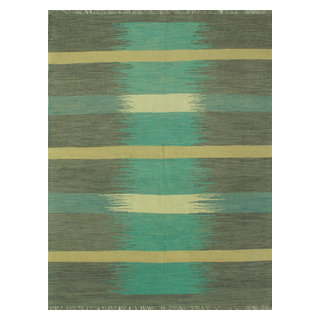 Winchester Kilim Roshan Charcoal/Ivory Rug, 4'9x6'5 - Contemporary ...