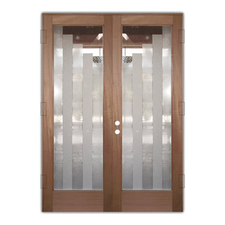 Front Doors - Towers Frosted Glass Design - 30" x 80" - CUSTOMIZE ANY ...
