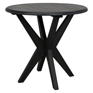 Traditional Fox Side Table in Black Finish - Transitional - Side Tables ...