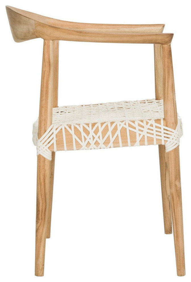 Arnold Arm Chair Light Oak/Off White - Midcentury - Armchairs And ...