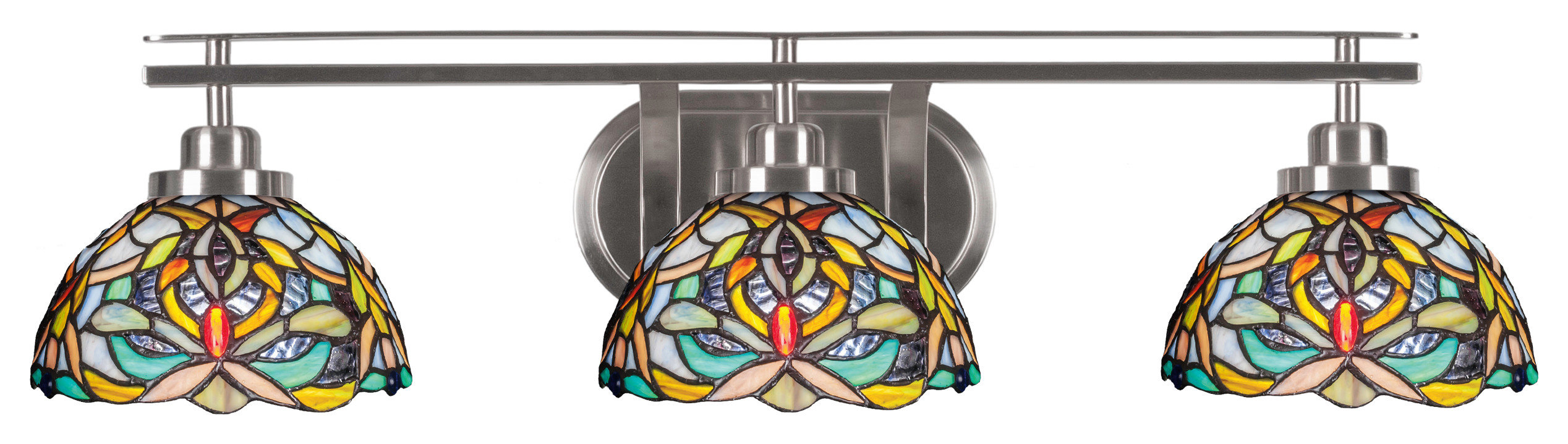 Odyssey 3 Light Bathroom Lighting In Brushed Nickel (2613-BN-9905 ...