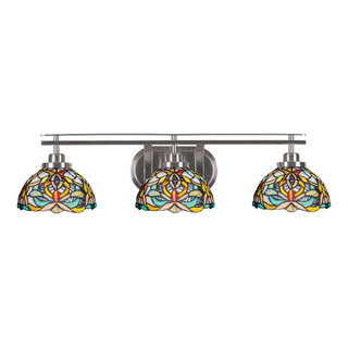 Odyssey 3 Light Bathroom Lighting In Brushed Nickel (2613-BN-9905 ...