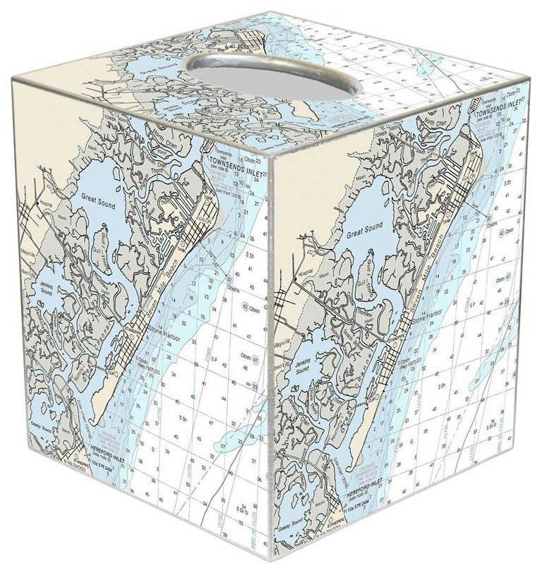 TB2970-Avalon & Stone Harbor Tissue Box Cover - Traditional - Tissue ...