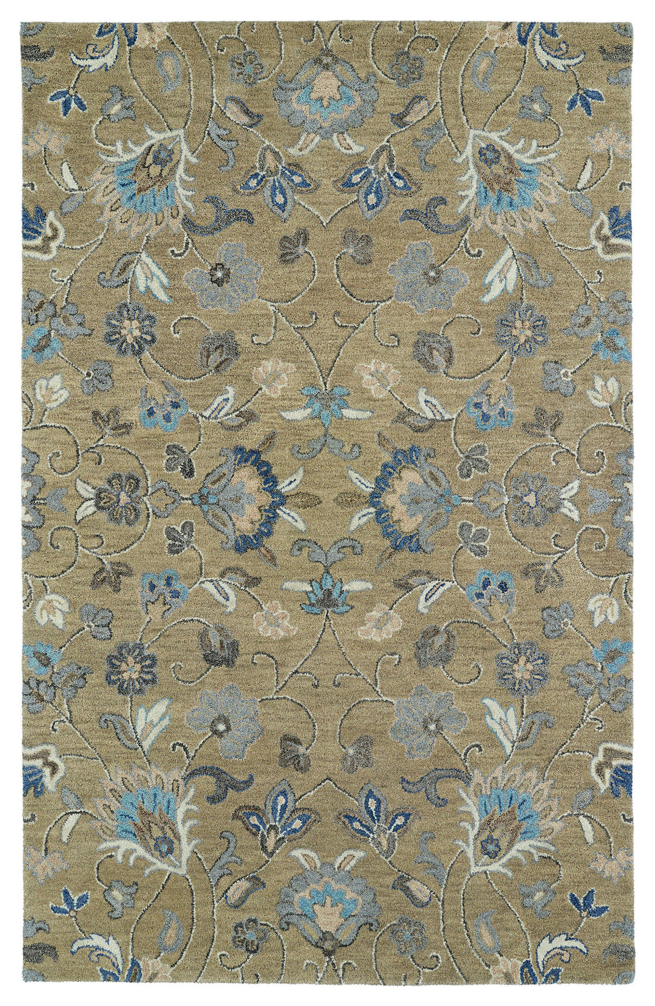 Kaleen Helena Collection Lt Brown Denim Area Rug 10'x14' - Traditional ...