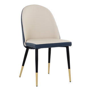 Kline Dining Chair Dillon Cream / Dillon Thunder - Midcentury - Dining ...