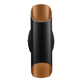 LEONLITE 2-Pack 18W Outdoor LED Up Down Wall Sconce, Matte Black, C ...