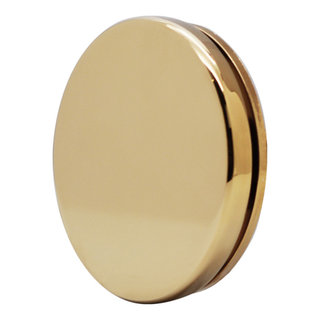 Floating No-Hole Overflow Faceplate In Polished Brass - Contemporary ...