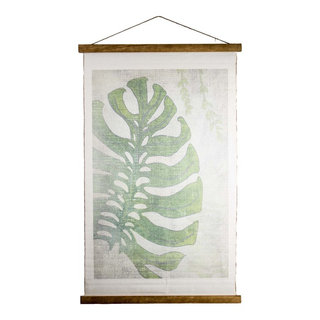 Vintage Wall Hanging Leaf Scroll Tapestry - Tropical - Tapestries - by ...