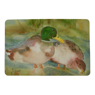 Betsy Drake Mallard Ducks Door Mat 18x26, One Size - Rustic - Doormats ...