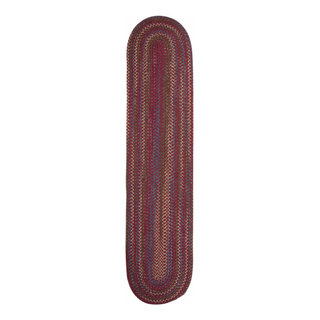 Colonial Mills Rug Worley Runner Burgundy Runner, Oval, 30"X108 ...