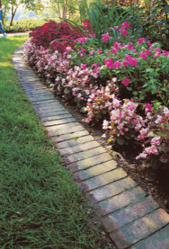 Slopes garden edging.