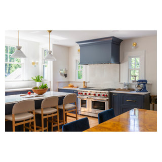 Blueberry Hood with Quartz Backsplash - Transitional - Kitchen - New ...