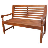 Nantucket Garden Bench, Natural - Traditional - Outdoor Benches - by ...