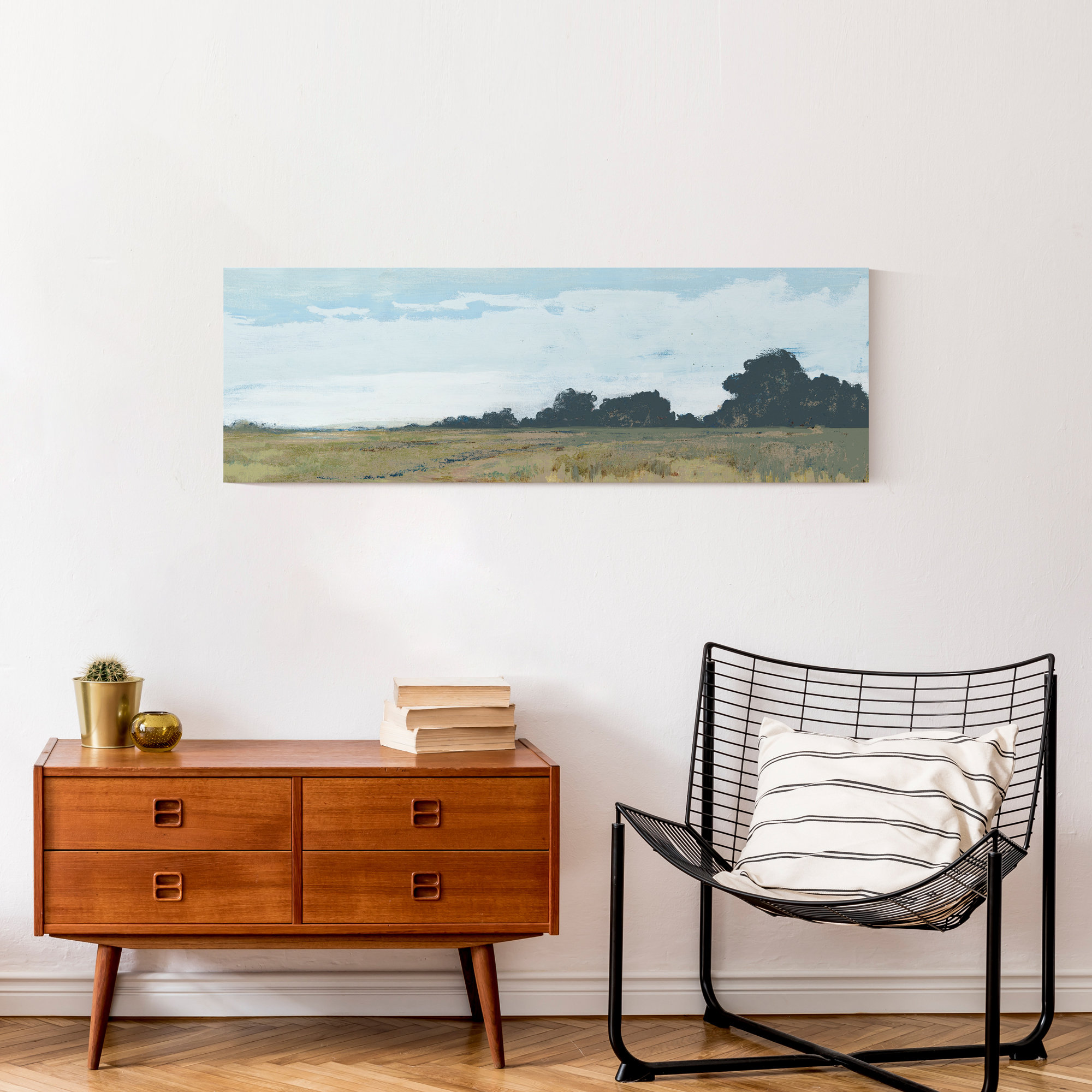 Distant Trees 36x12 Canvas Wall Art, 36x12 - Contemporary - Prints And ...