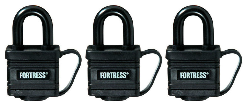 Master Lock® 1804TRI Fortress® Covered Laminated Padlock, Keyed Alike ...