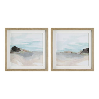 Uttermost Glacial Coast Framed prints, 2-Piece Set - Beach Style ...