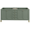 72 Inch Modern Farmhouse Green Double Sink Bathroom Vanity Marble ...