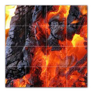 Fire Ceramic Tile Wall Mural HZ500611, 32" Wide x 32" High ...