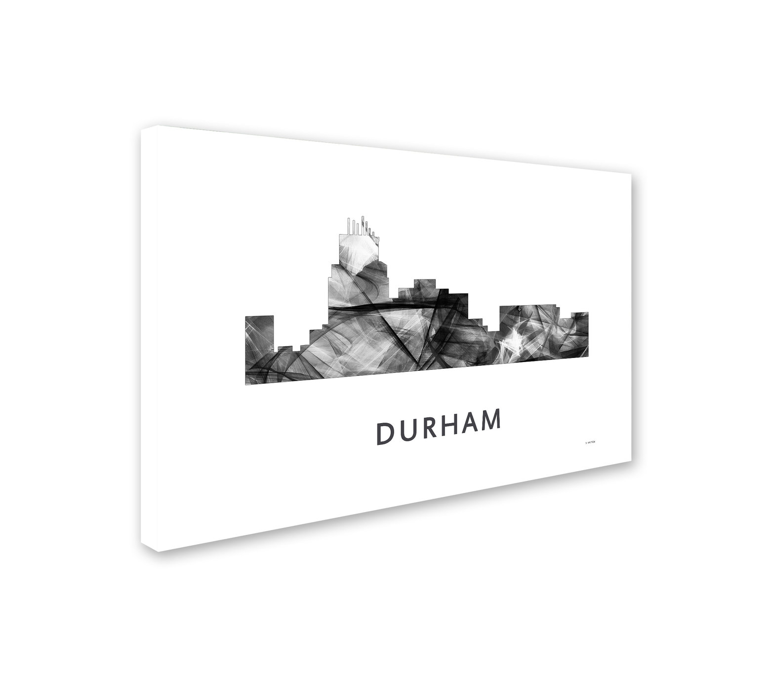 'Durham North Carolina Skyline' Canvas Art, 19"x12" - Contemporary ...