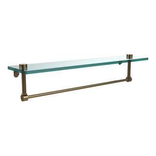 NS-1/22TB-BBR 22" Glass Vanity Shelf With Integrated Towel Bar ...