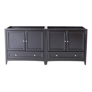 Fresca FCB20-3636ES Oxford 71" Espresso Traditional 2-Sink Bathroom ...