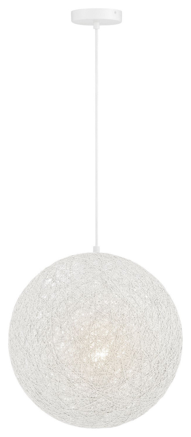 Entwined One Light Pendant in Matte White - Tropical - Pendant Lighting ...