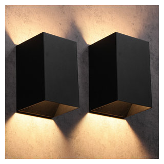 LED Square Up Down Wall Light Outdoor, CRI90+, 3000K Warm White ...